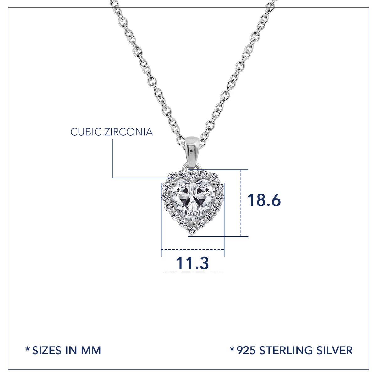 Heart Halo Birthstone Necklace – Jadmire Jewelry